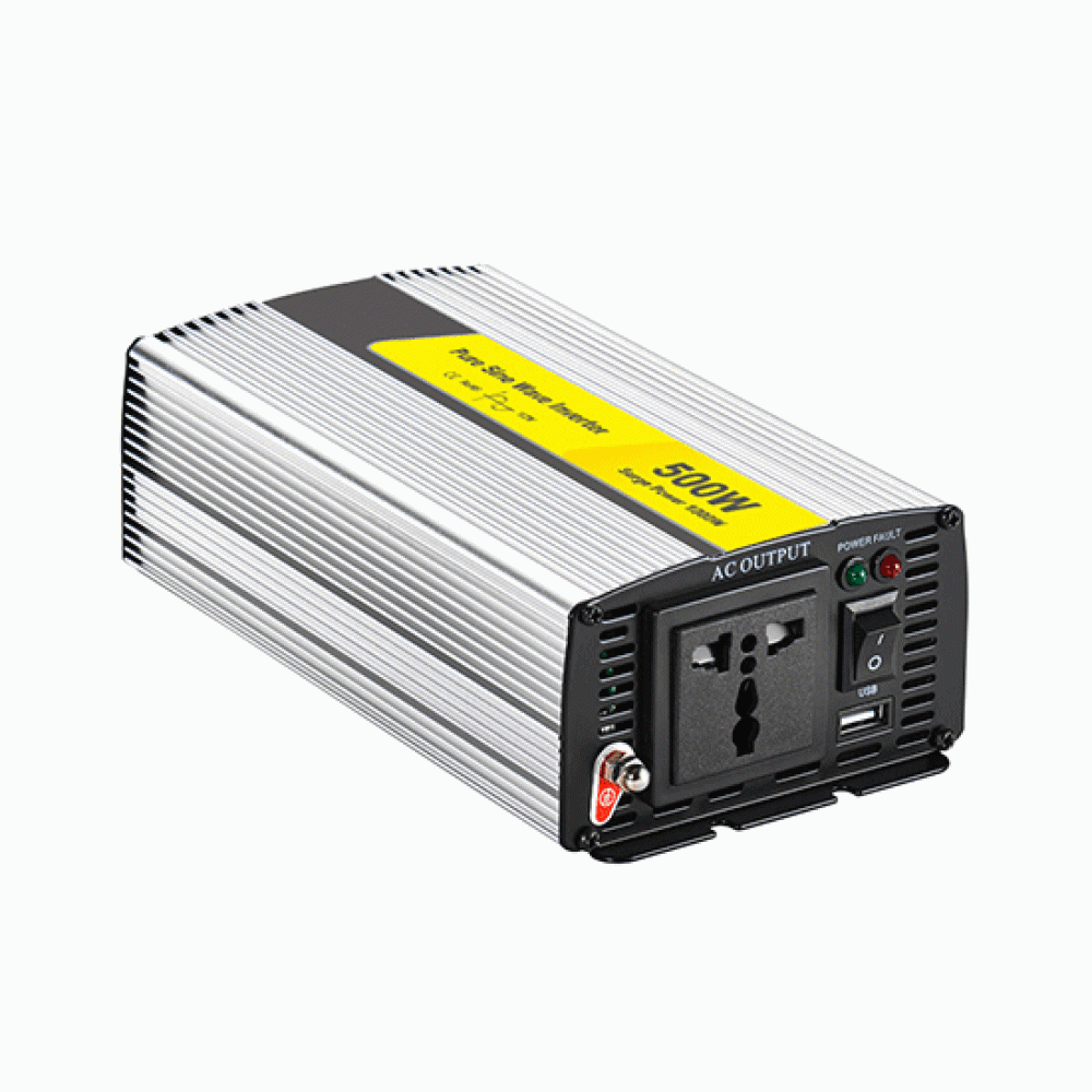 500W Pure Sine Wave Inverter, DC 12 Volt to 220 Volt AC