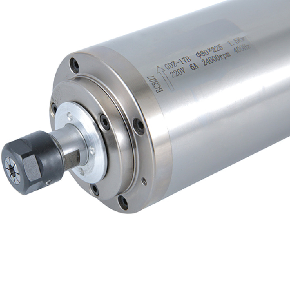 1.5 kW CNC Spindle Motor, Water Cooled, 24krpm, ER11/ ER16 Collet, Ø65mm