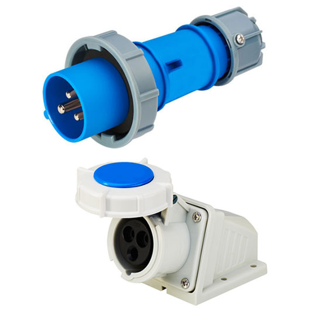 3 Pin Waterproof Connector, 16A, IP67 - Peaco Support