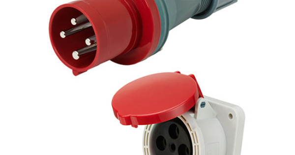 4 Pin Industrial Connector, 63A, IP44 - Peaco Support