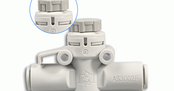 Speed Control Valve, Inline Type with One Touch Fitting, Stainless ...