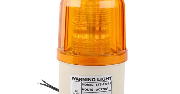 LED Strobe Warning Light, 12V/24V DC, 110V/220V AC, Φ100mm