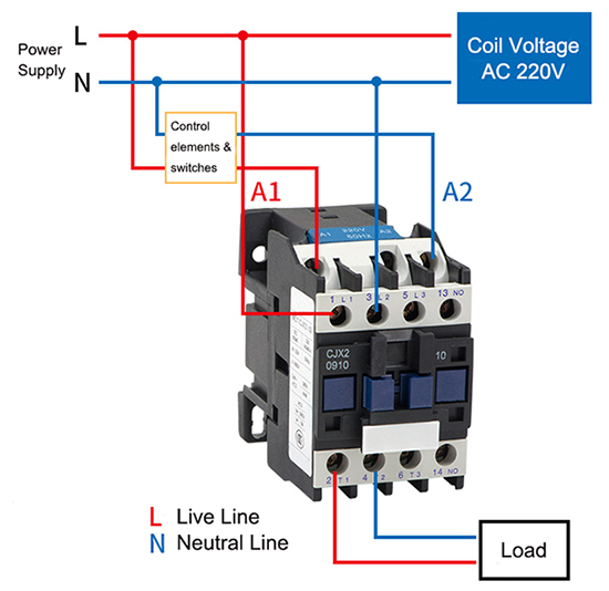 Ac Contactor Wiring Diagram Wiring Flash